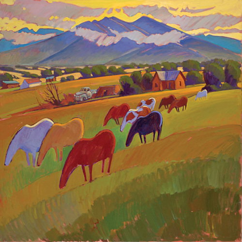 horses - set of 4 greetings cards | Leigh Gusterson